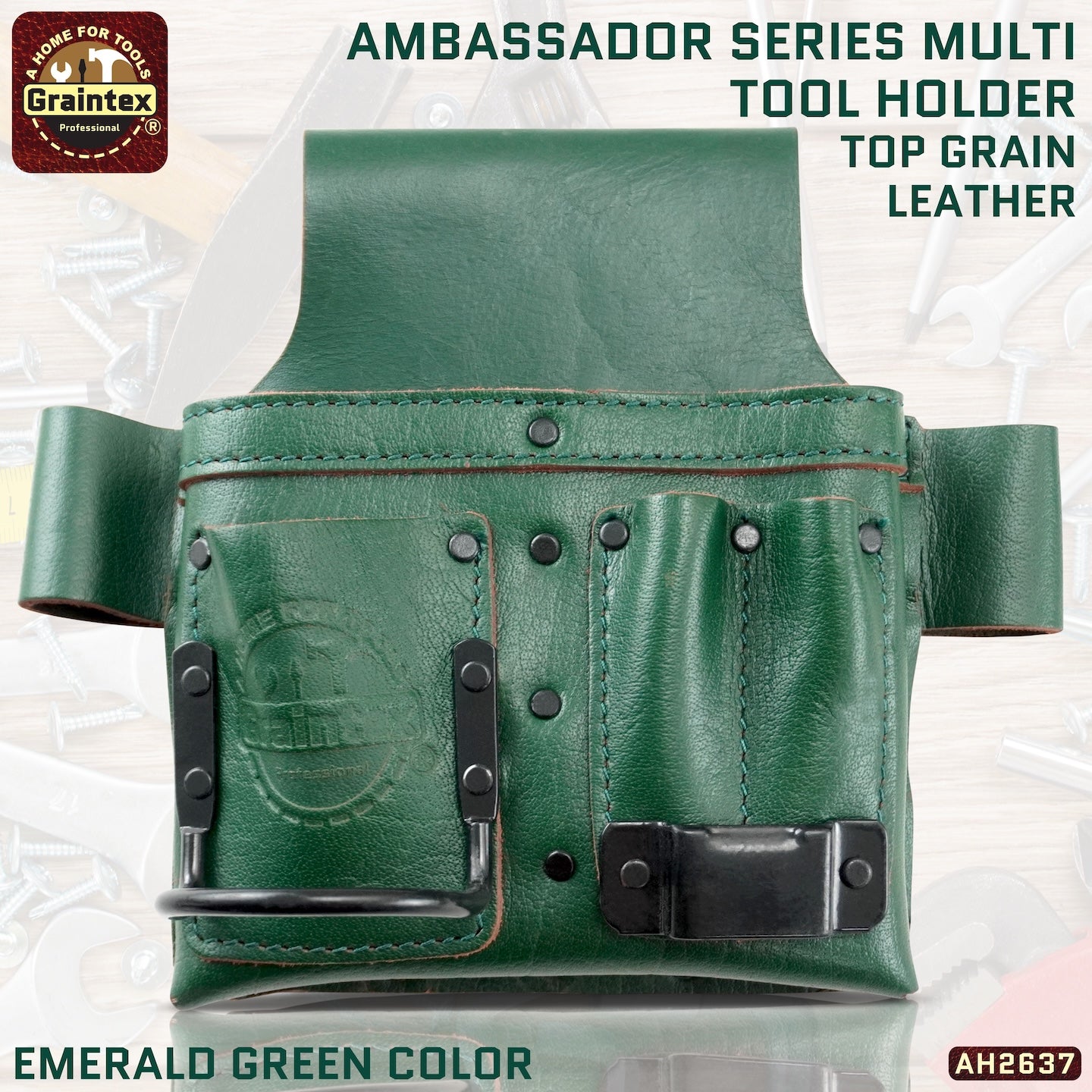 AH2637 :: AMBASSADOR SERIES MULTI TOOL HOLDER EMERALD GREEN COLOR TOP ...